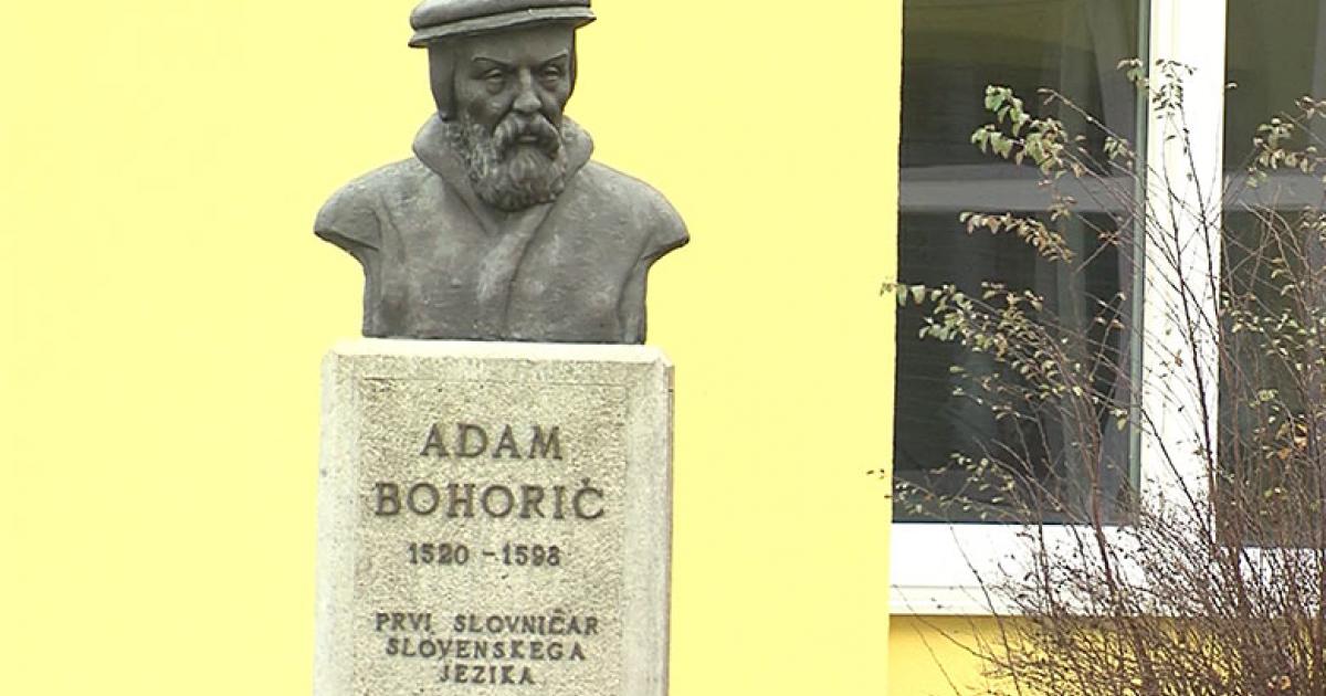 Adam Bohorič na spominskem kovancu za 2 evra